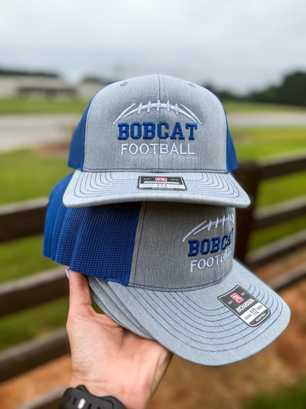 Bobcat Football Embroidered Richardson Hat – Rivers’ Rustic Designs