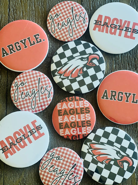Argyle Eagles Spirit Buttons – Rivers’ Rustic Designs