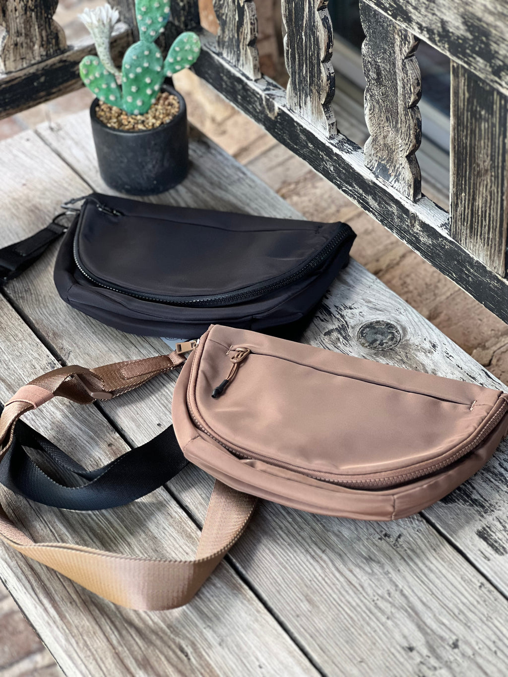 Hailey’s Large Half Circle Nylon Bum Bag – Rivers’ Rustic Designs