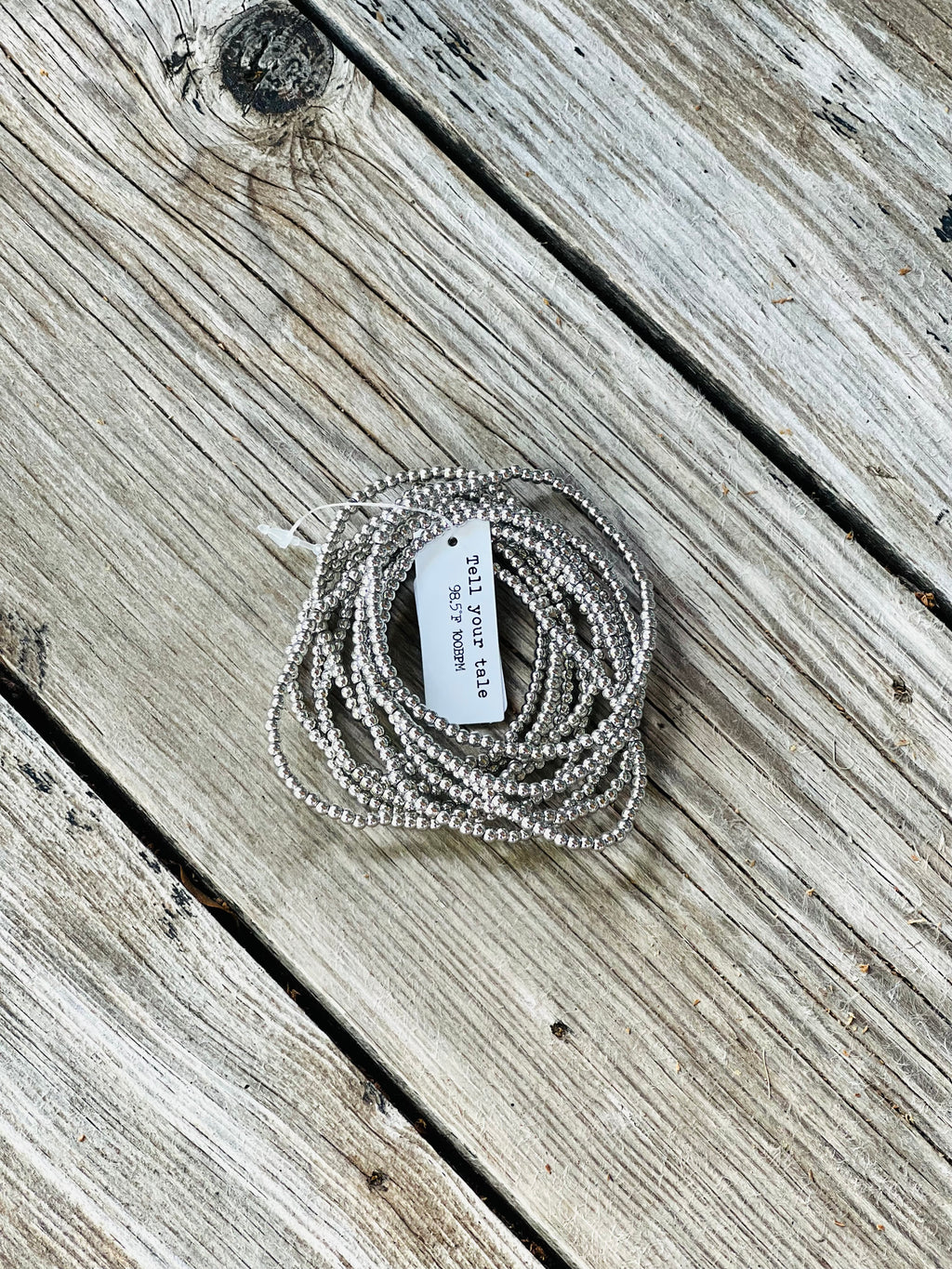 Silver Mini Bead Stacked Bracelet – Rivers’ Rustic Designs