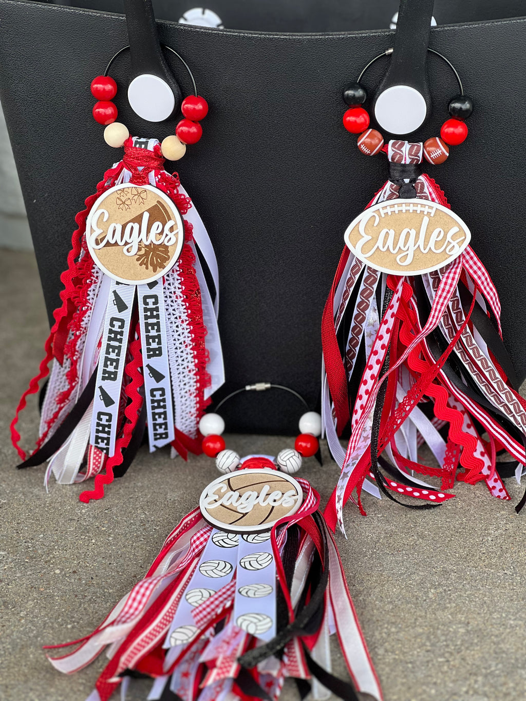 Red Eagles Mascot Bag Charms – Rivers’ Rustic Designs