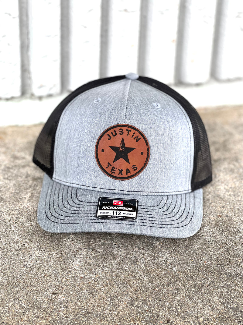 Justin Texas Star Leather Patch Hat – Rivers’ Rustic Designs