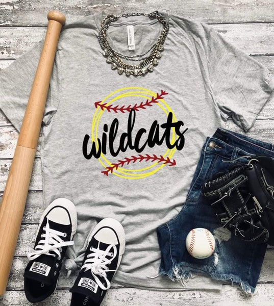 Wildcats Softball Script Tee – Rivers’ Rustic Designs