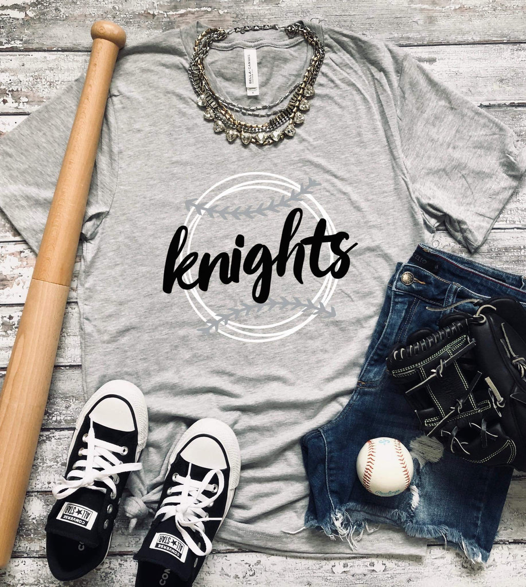 Knights Baseball Script Tee – Rivers’ Rustic Designs